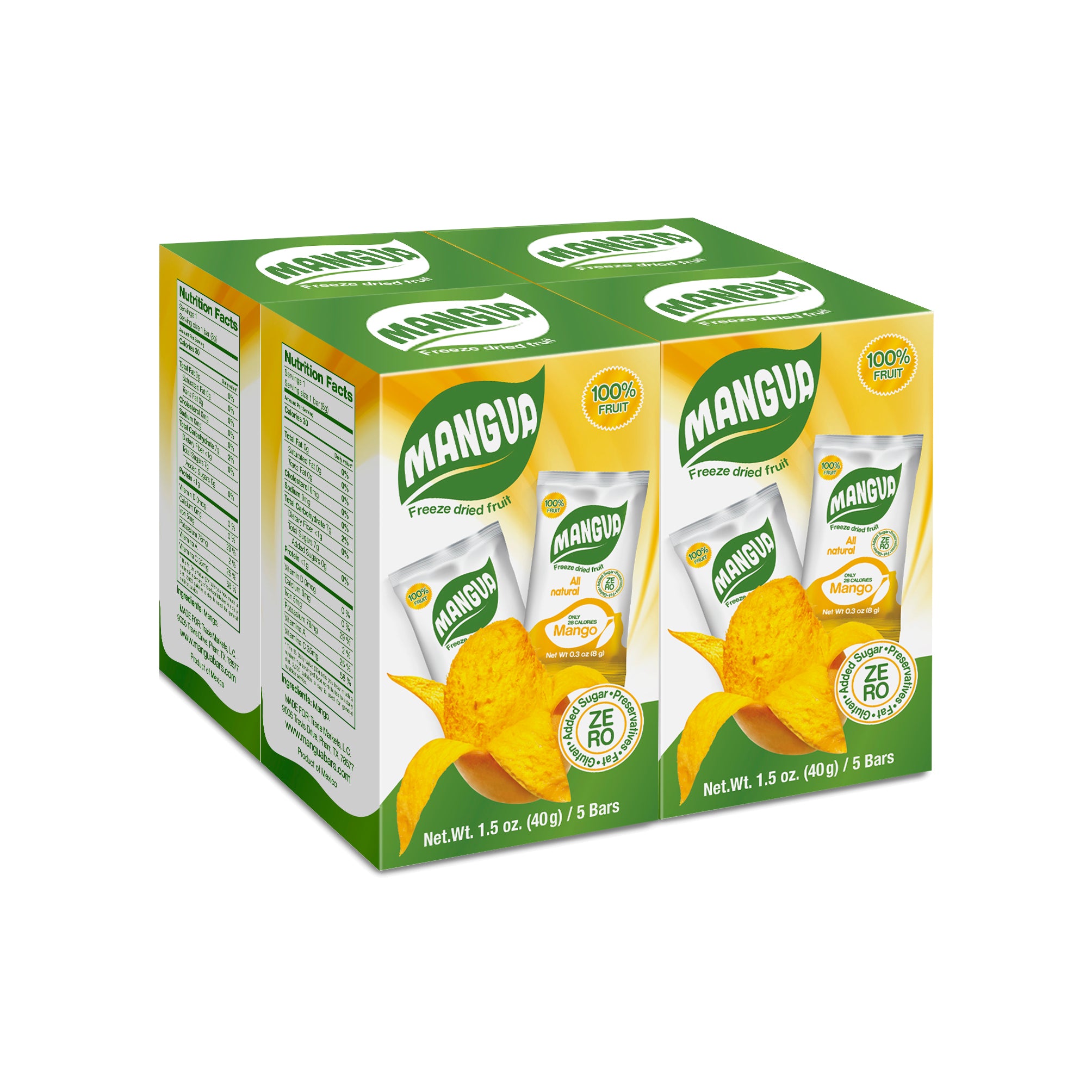 Mangua Bars - Mango 5 ct- 4 boxes – manguabars